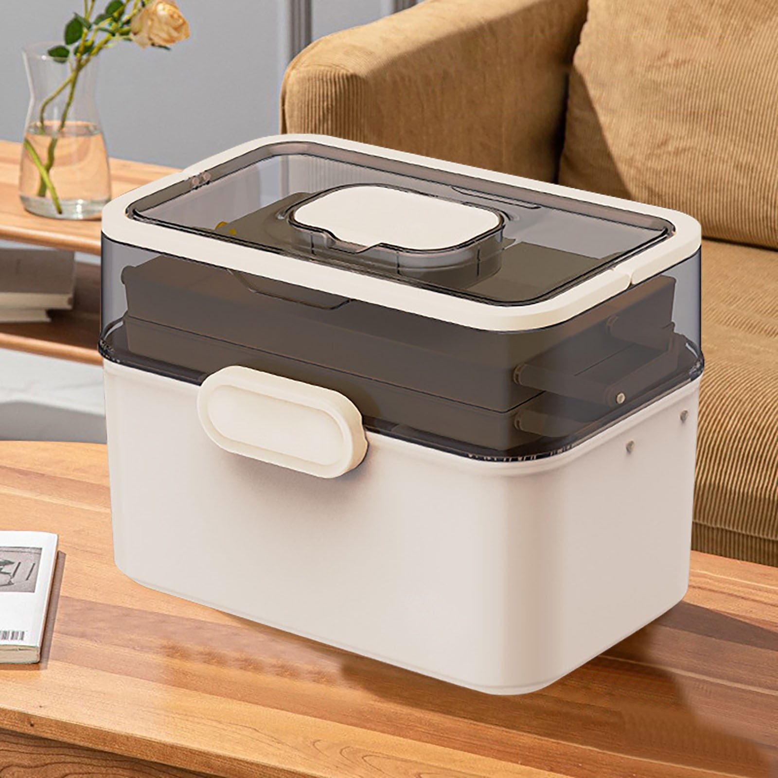 Stack & Carry Box，Clear Plastic Storage Container Stackable Home ...