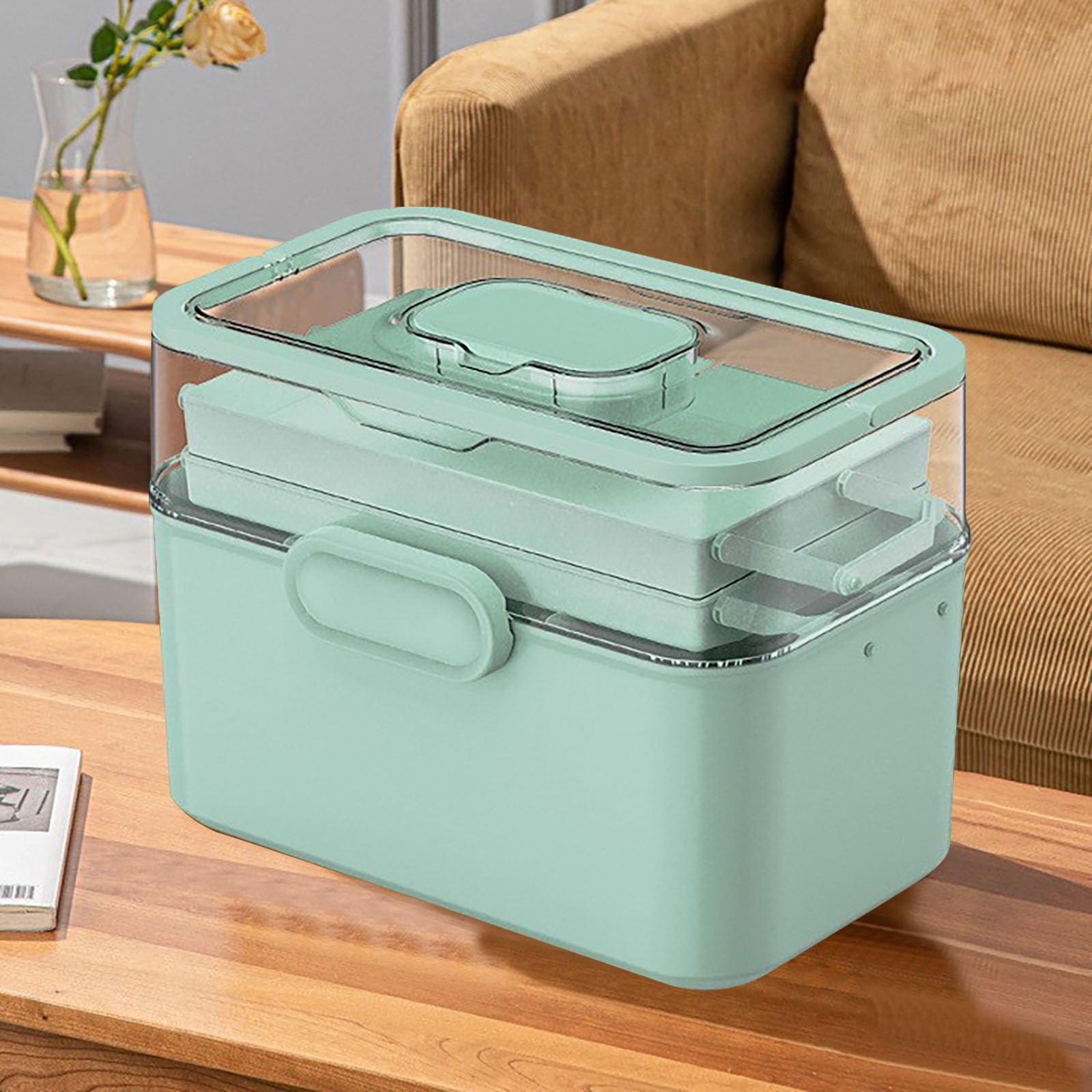 Stack & Carry Box，Clear Plastic Storage Container Stackable Home ...