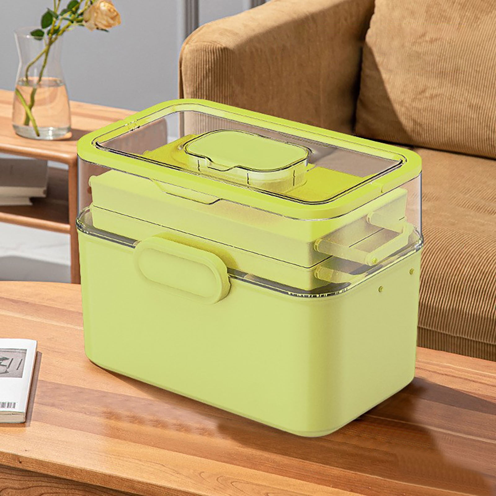 Stack & Carry Box，Clear Plastic Storage Container Stackable Home ...