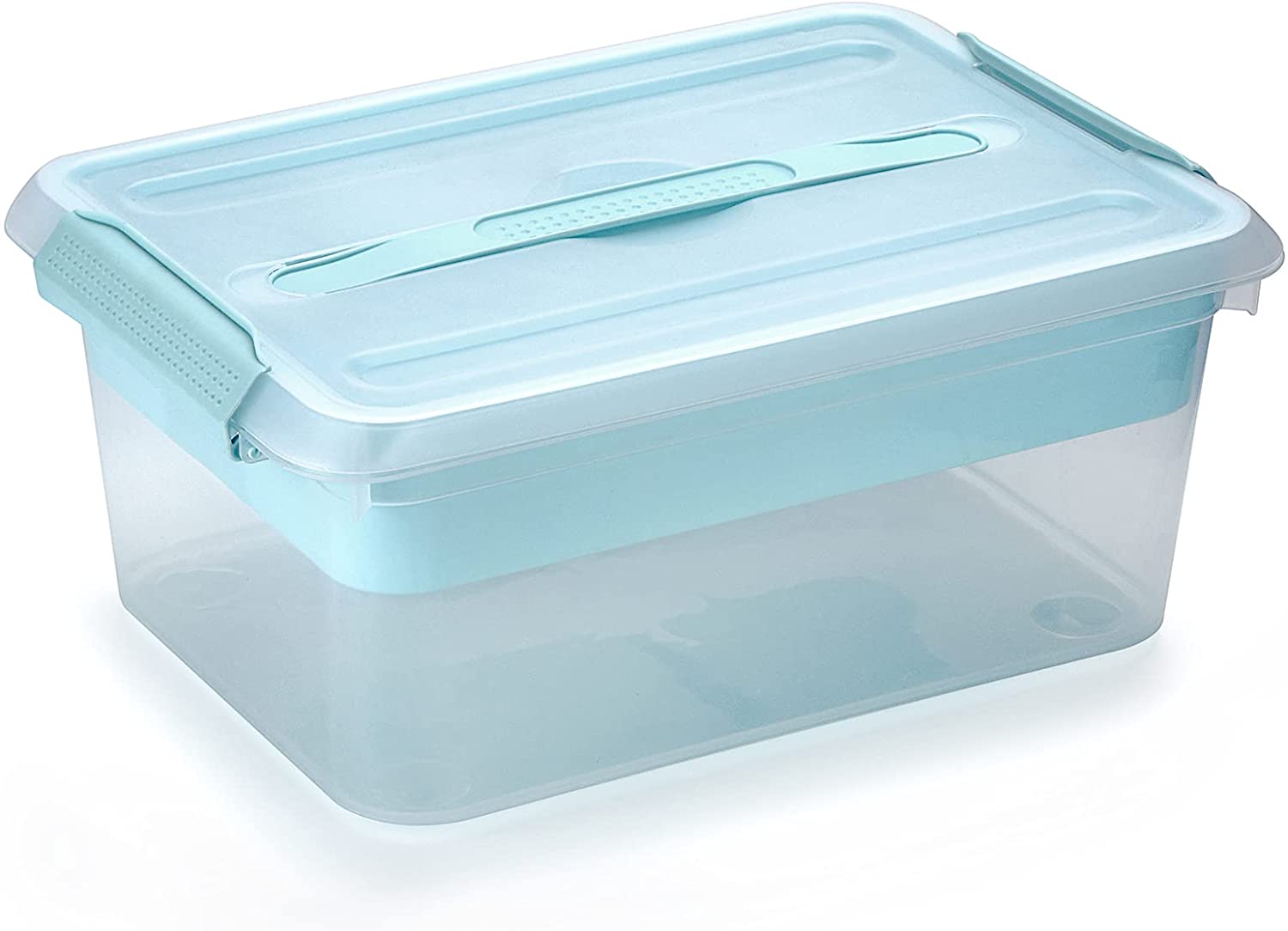 Stack & Carry Box, Clear Plastic Storage Container Stackable Home ...