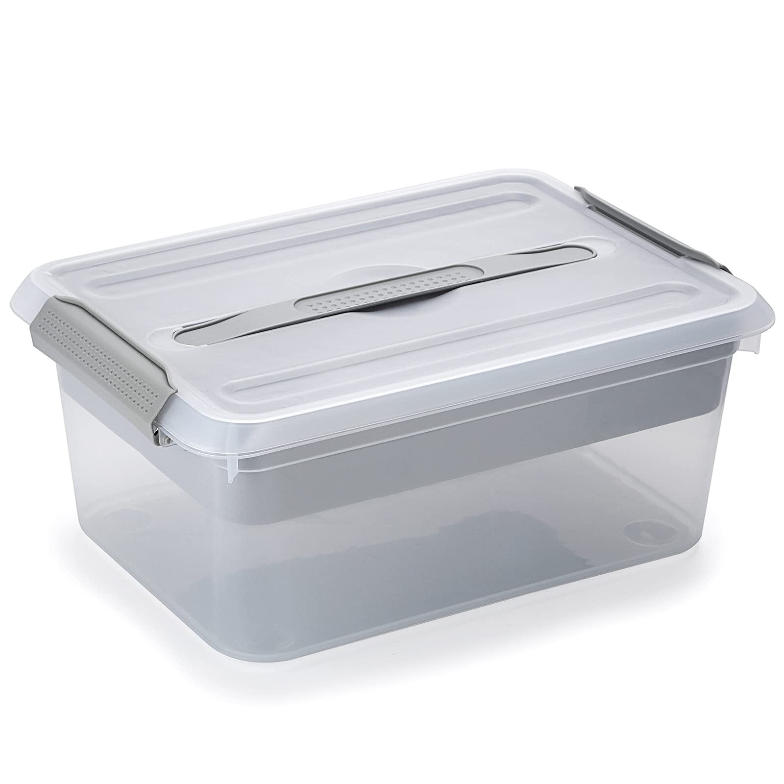 Stack & Carry Box, Clear Plastic Storage Container Stackable Home ...