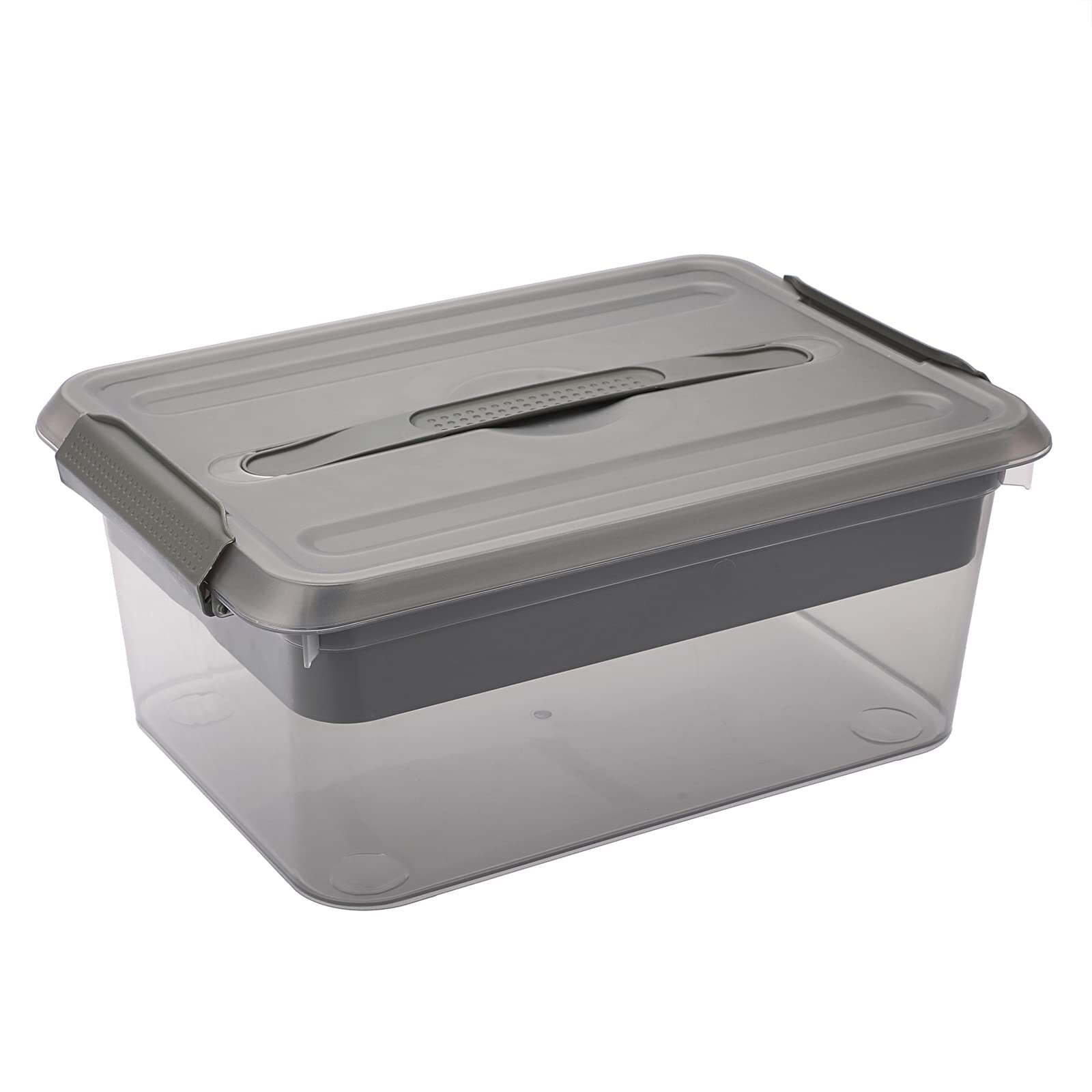 Stack & Carry Box, Clear Plastic Storage Container Stackable Home ...