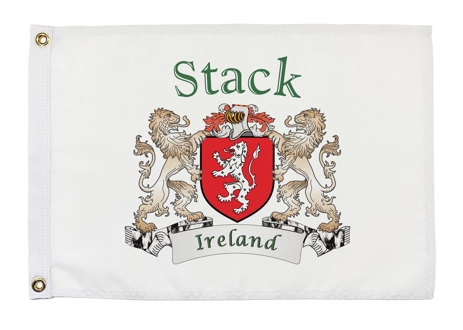 Stack Irish Coat of Arms Small White Flag - 16"x10.5" inches - Walmart.com