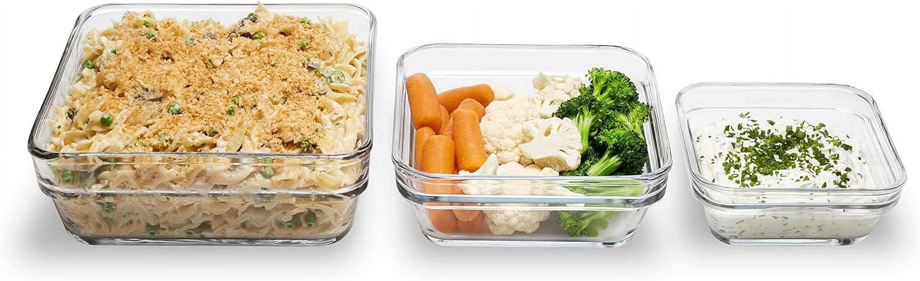 Stack It Large Glass Storage Containers with Lids, Set of 6 - Walmart.com