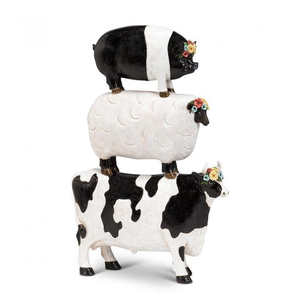 Abbott Stack of Farm Animals Figurine 14-Inch Resin Countryside ...