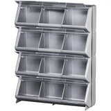 STACK-ON PRODUCTS CB-12 ORGANIZER 12BIN SLVR CLR - Walmart.com