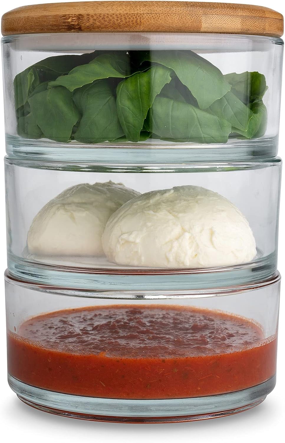 Stack - Pizza Preparation Storage - Glass Stackable Storage Containers ...