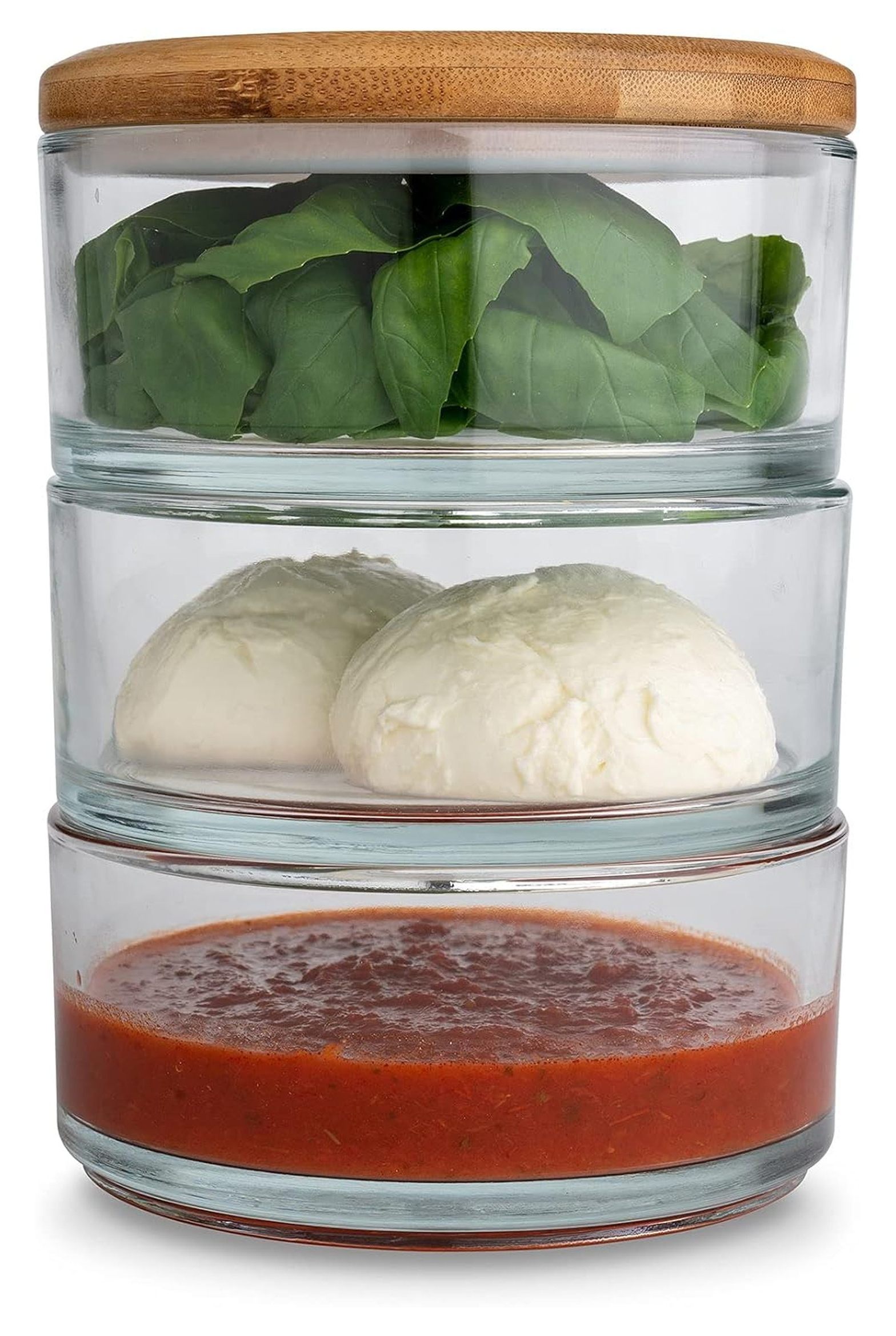 Stack - Pizza Preparation Storage - Glass Stackable Storage Containers ...