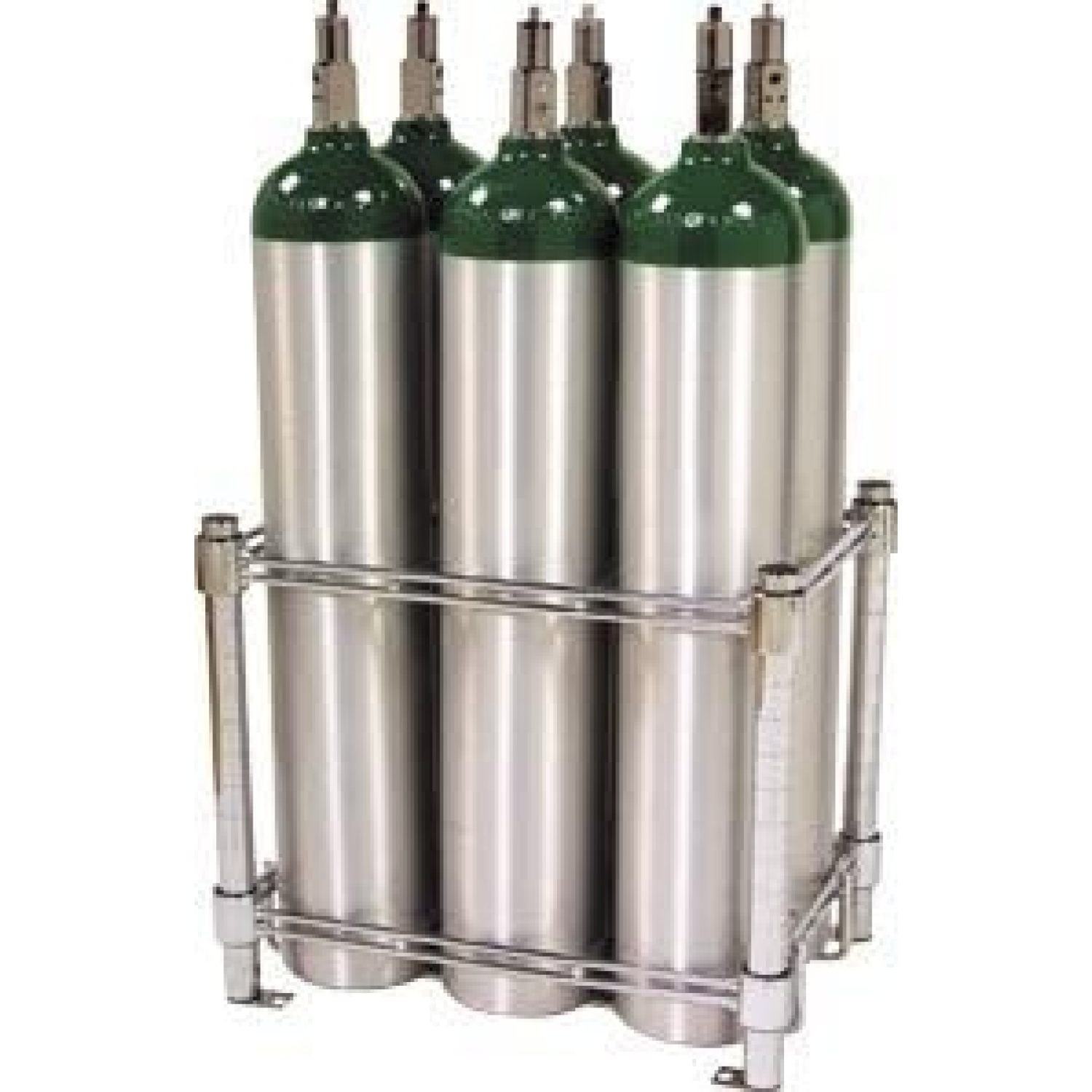 Stack & Rack Oxygen Tank Storage Rack - Holds 6 E Size Cylinders ...