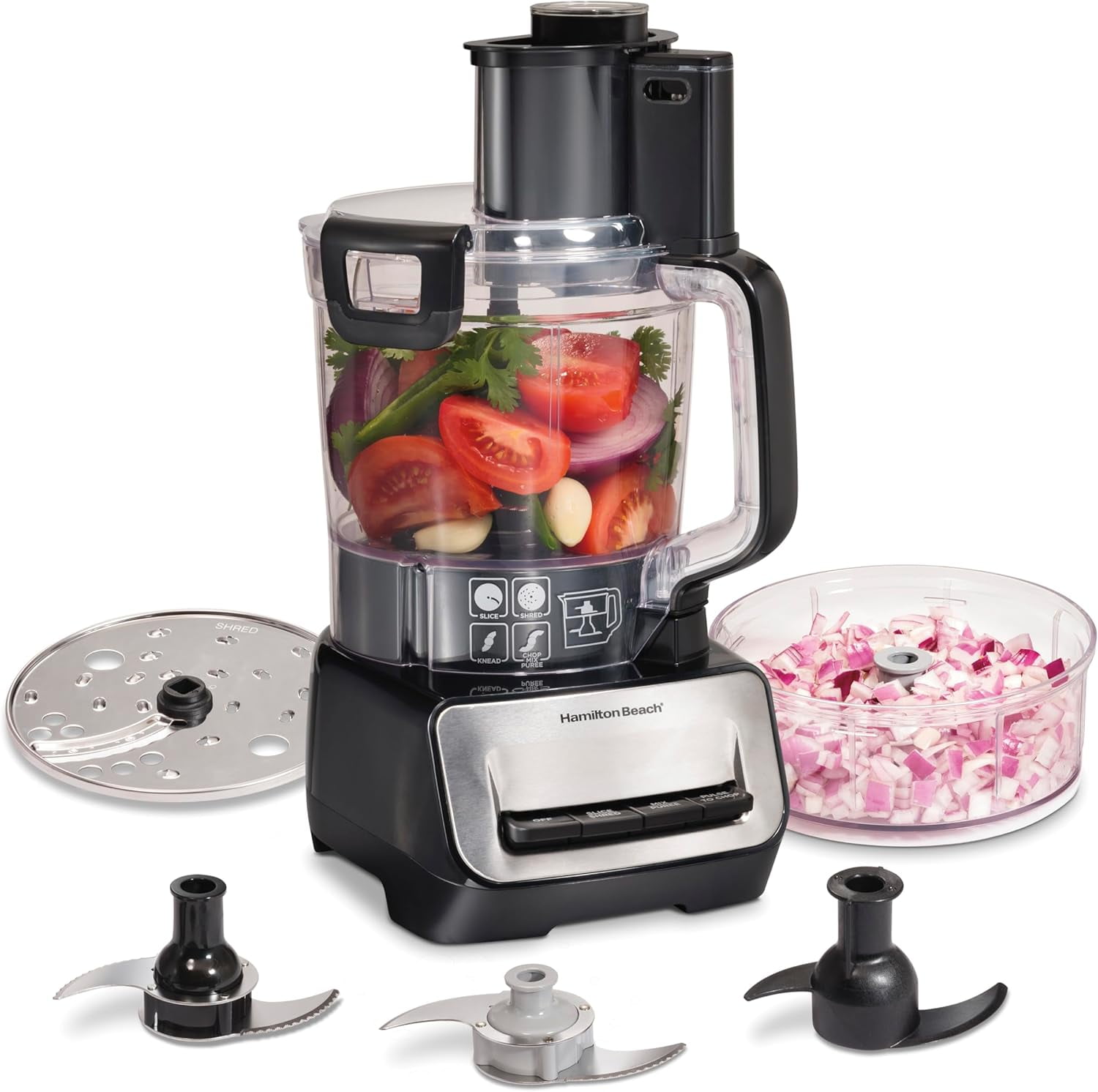 Stack & Snap Food Processor and Vegetable Chopper, Stainless Steel ...