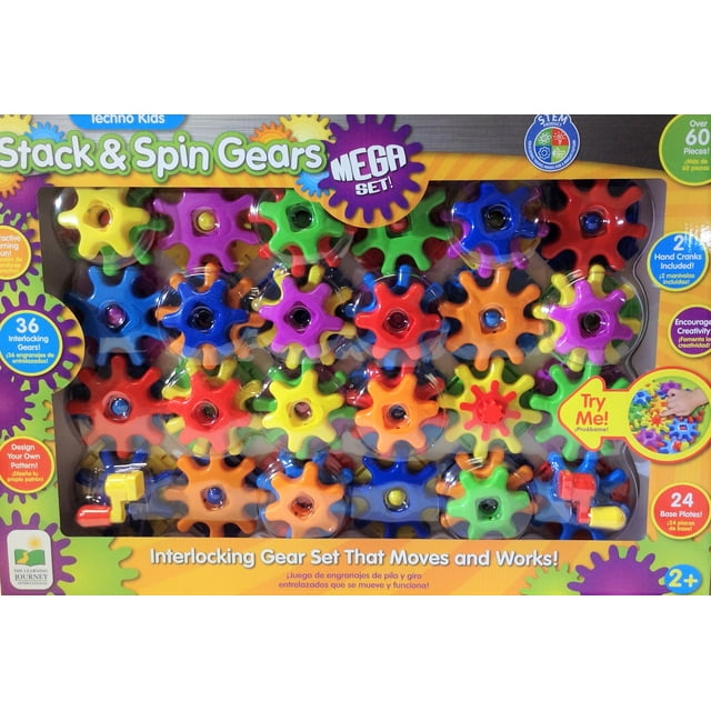 Techno Kids Toddler Toy: STEM Educational Building Set, Stack & Spin ...