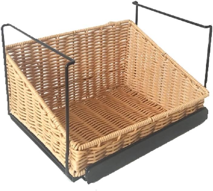 Stack-able Basket - Black Stack-able Wicker Basket Counter Display ...