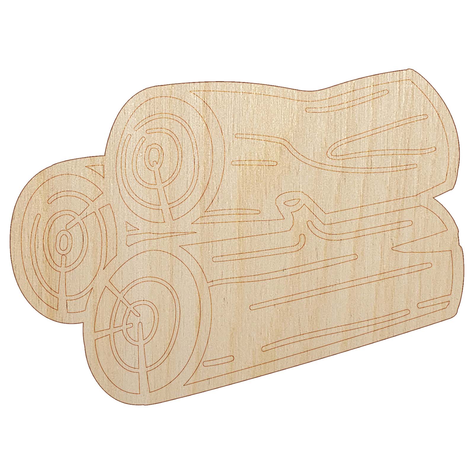 Stack of Logs Firewood Wood Shape Unfinished Piece Cutout Craft DIY ...