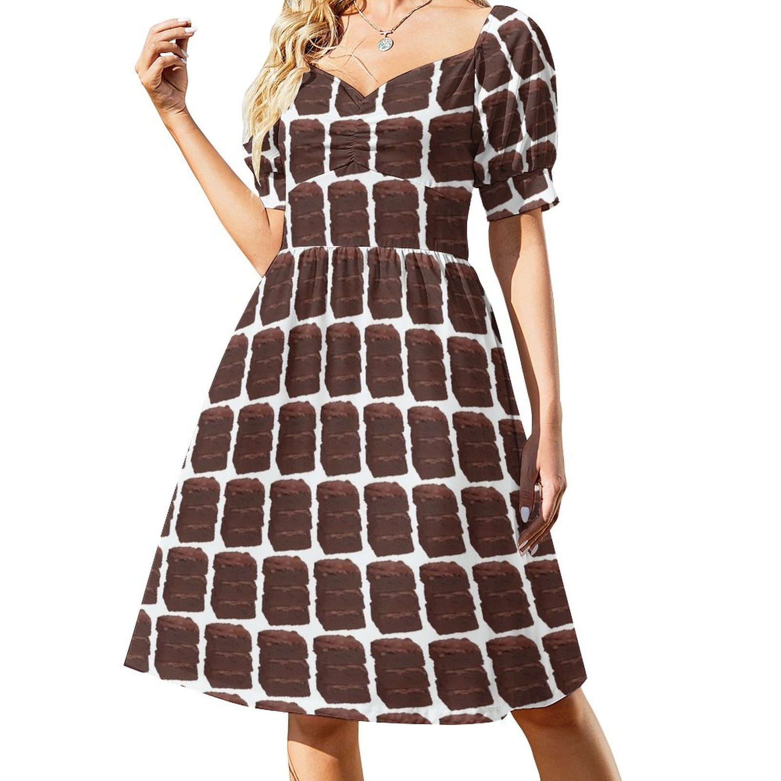 Stack of brownies Sleeveless Dress ceremony dresses womans clothing ...