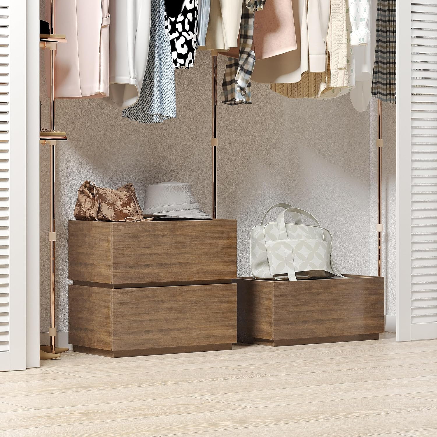 Stackable 1 Drawer Dresser, Multi-Purpose Storage Cabinet for Bedroom ...