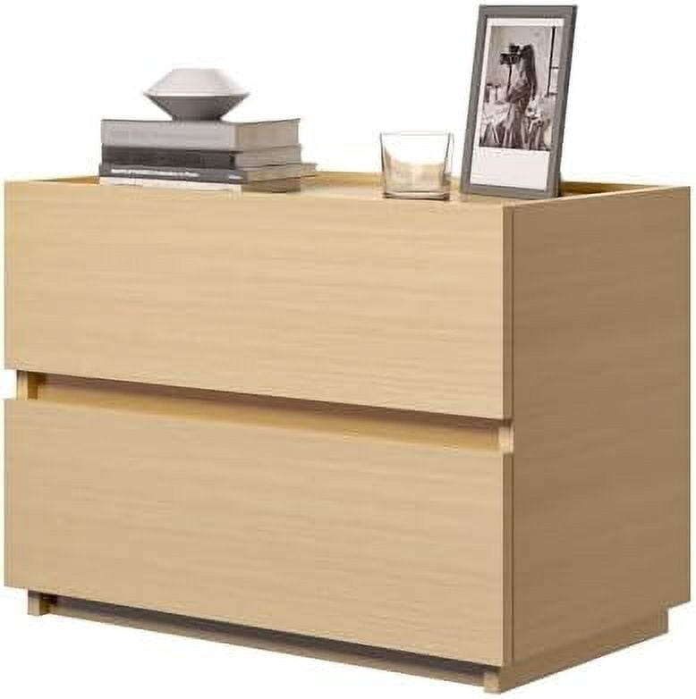 Stackable 2 Drawer Dresser, Small Dresser for Closet, Light Wood ...