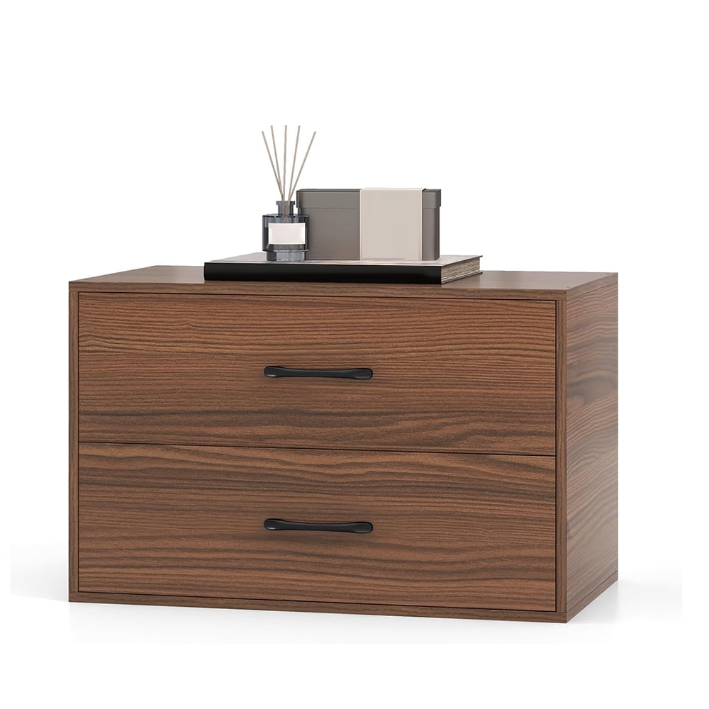 Stackable 2-Drawer Dresser, Wood Horizontal Storage Organizer with Kit ...