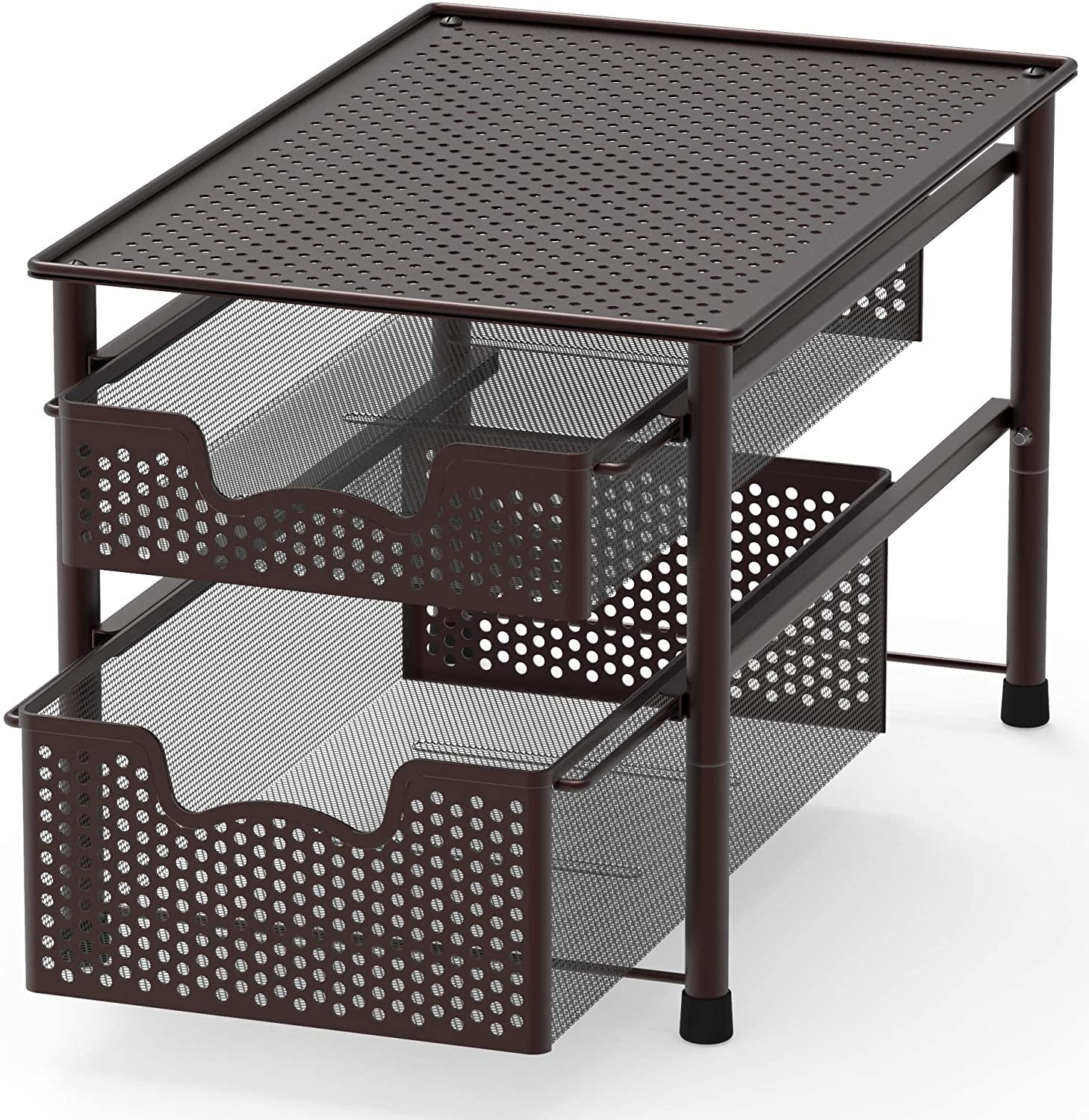 Stackable 2 Tier Sliding Basket Organizer Drawer, Bronze - Walmart.com