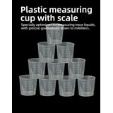 Stackable 30ml Measuring Cups (10-Pack), Safe Plastic Graduated Beakers ...