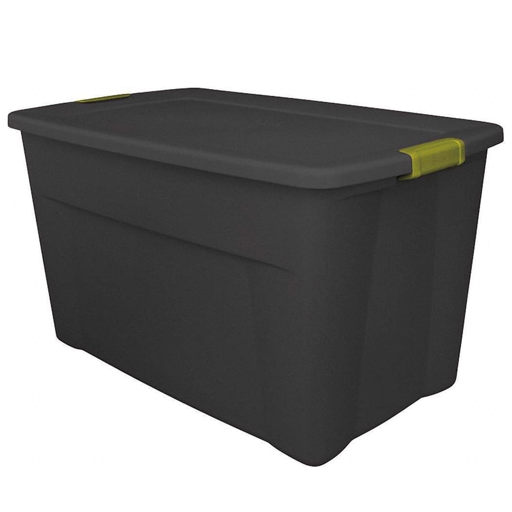Stackable 35 Gallon Storage Tote Box with Latching Container Lid for ...