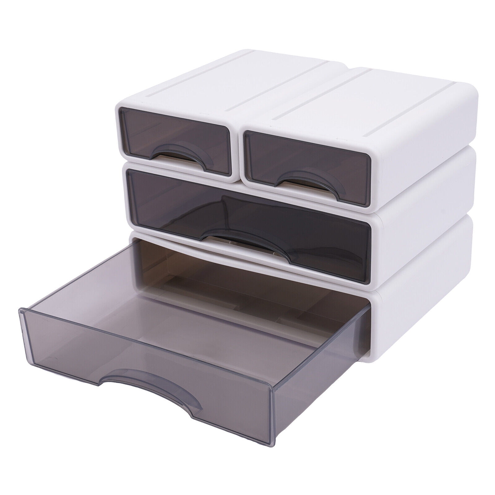Stackable 4 Drawer Storage Box - Desk Desktop Organizer Storage ...