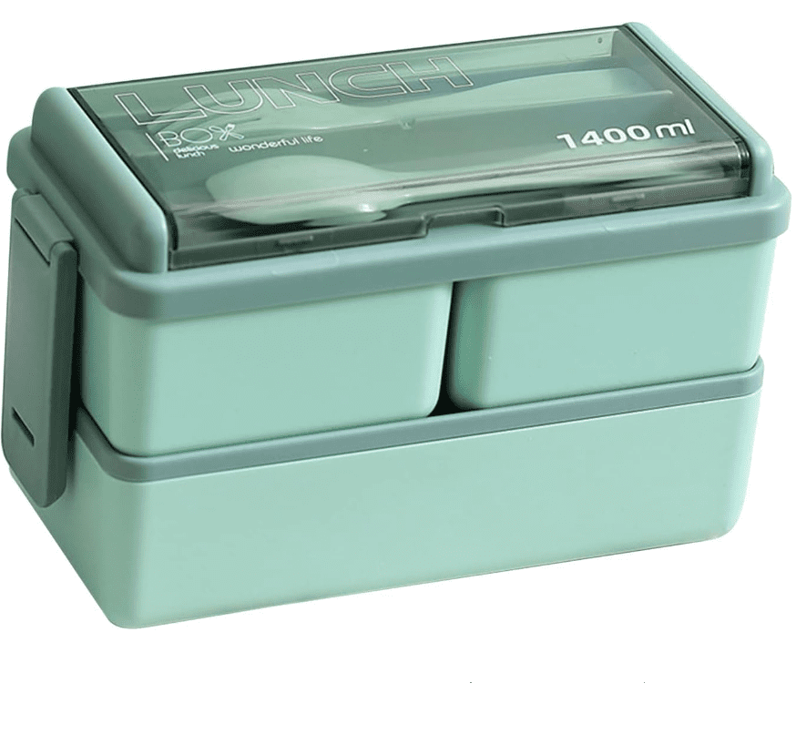 Stackable Adult Lunch Box, Two Layers Lunch Container With Divider ...