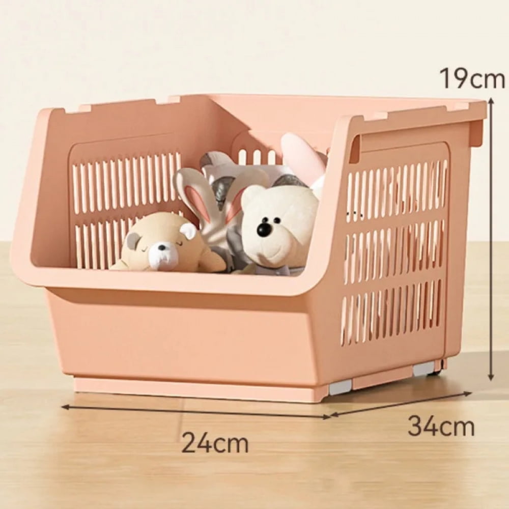 Stackable Basket Portability Hollow Out Design Strong Load-bearing ...