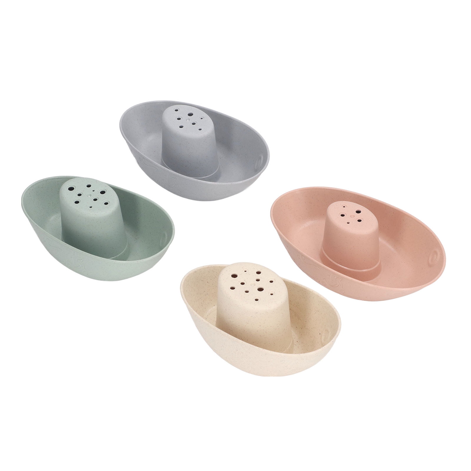 Stackable Bath Boats Floating Toys - 4pcs Preschool Educational Bathing ...