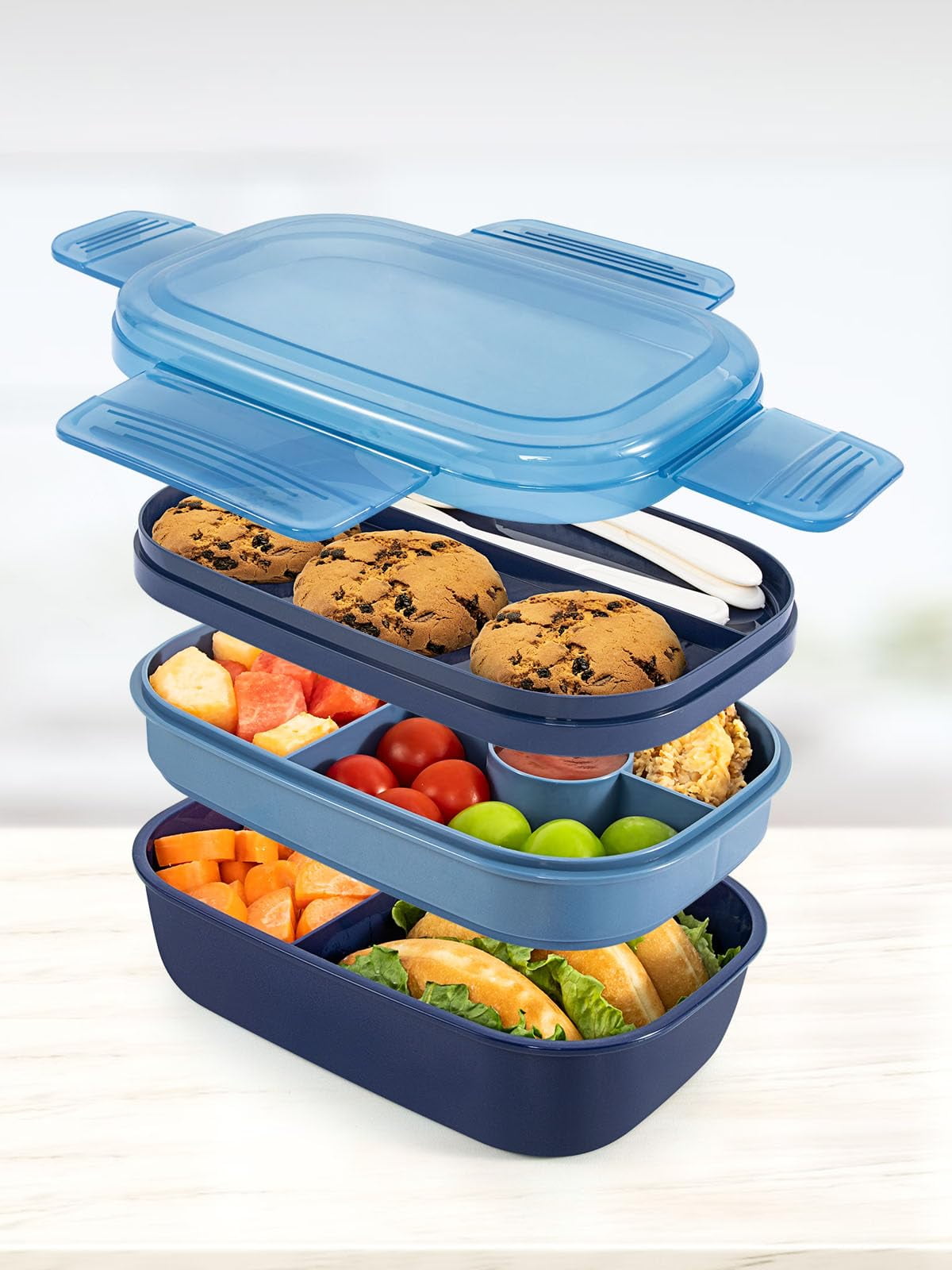 Stackable Bento Box Adult Lunch Lunch Containers with Multiple ...
