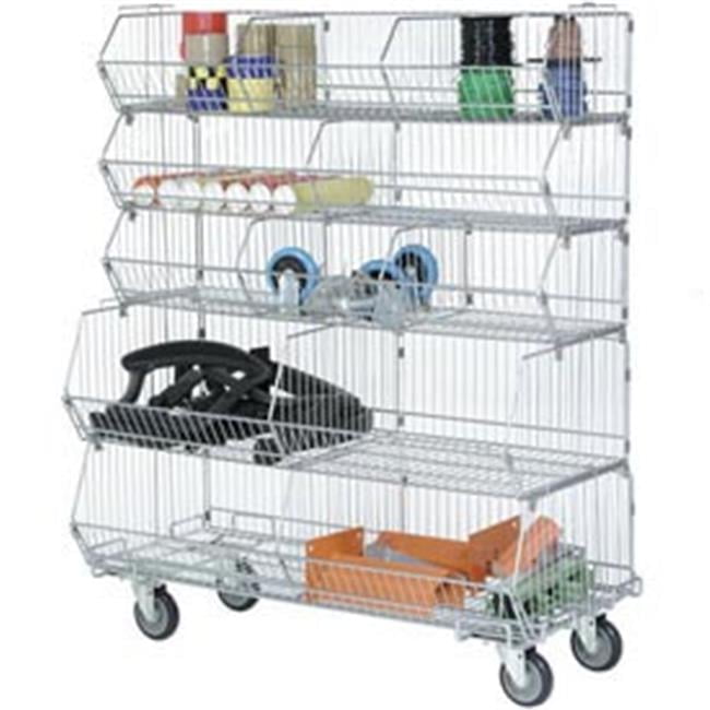 Stackable Bin Rack Removable Wire Bins - Gray - Walmart.com
