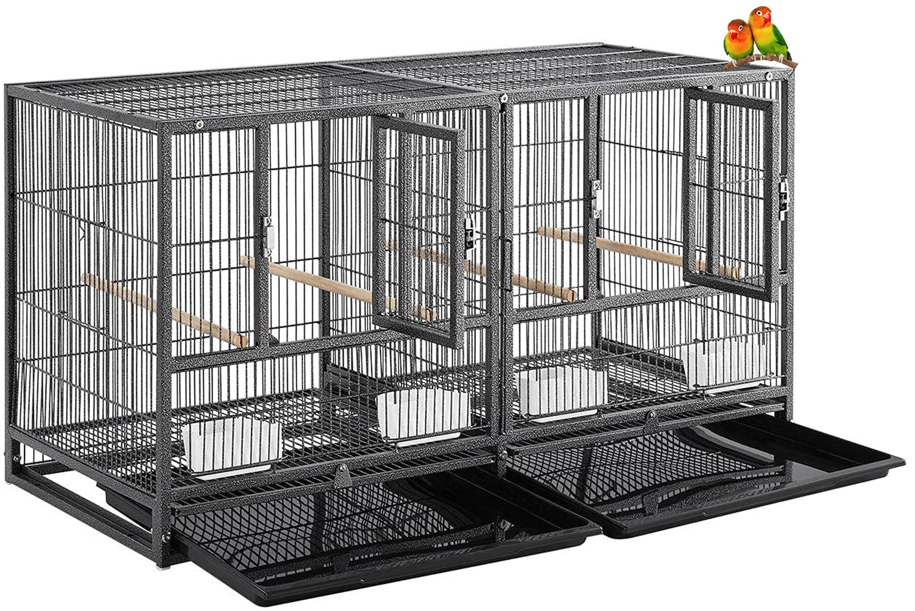 Stackable Bird Flight Breeder Cage Center Divider Side Nesting Box ...
