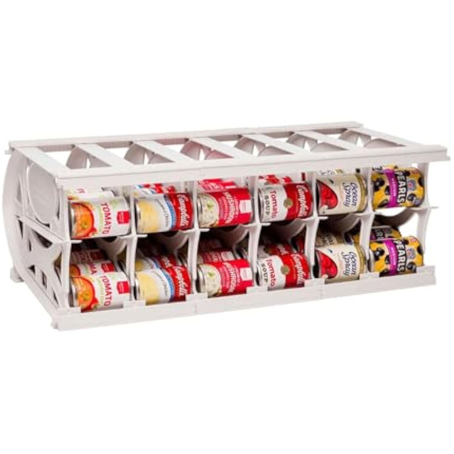 Stackable Can Organizer for Pantry Storage - Holds 60 Cans, Space ...