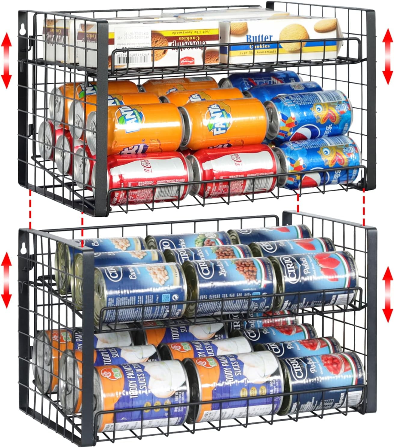 Stackable Can Rack Organizer,x-Cosrack Can Storage Dispenser for 72 ...