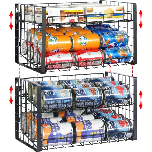 Stackable Can Rack Organizer,x-Cosrack Can Storage Dispenser for 72 ...
