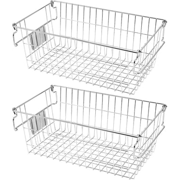 4 Pack XXL Stackable Wire Baskets with Handles, X-cosrack Fruit ...