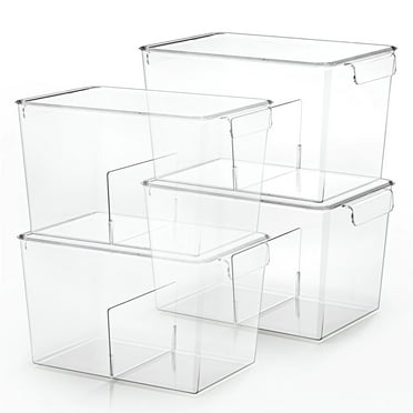 6-Pack Clear Stackable Storage Bins with Lids – Large Plastic ...