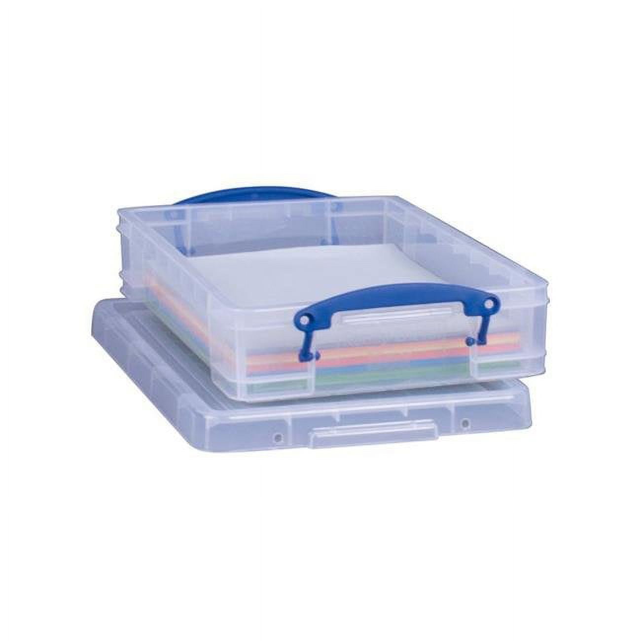 Stackable Clear Storage Box, 3.37 x 10.25 x 14.5 in. - Pack of 4 ...