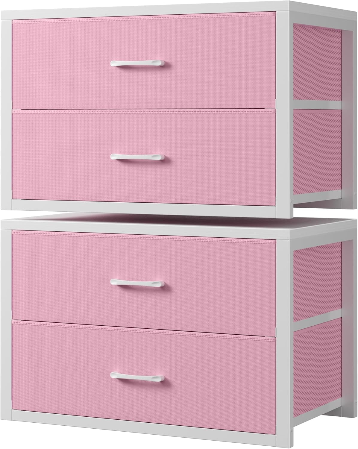 Stackable Closet Drawers for Clothes Organizers and Storage Fabric Pink ...