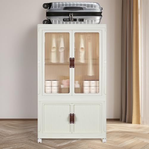 Stackable Closet Storage Bins, Collapsible Clothes Organizers, Portable ...