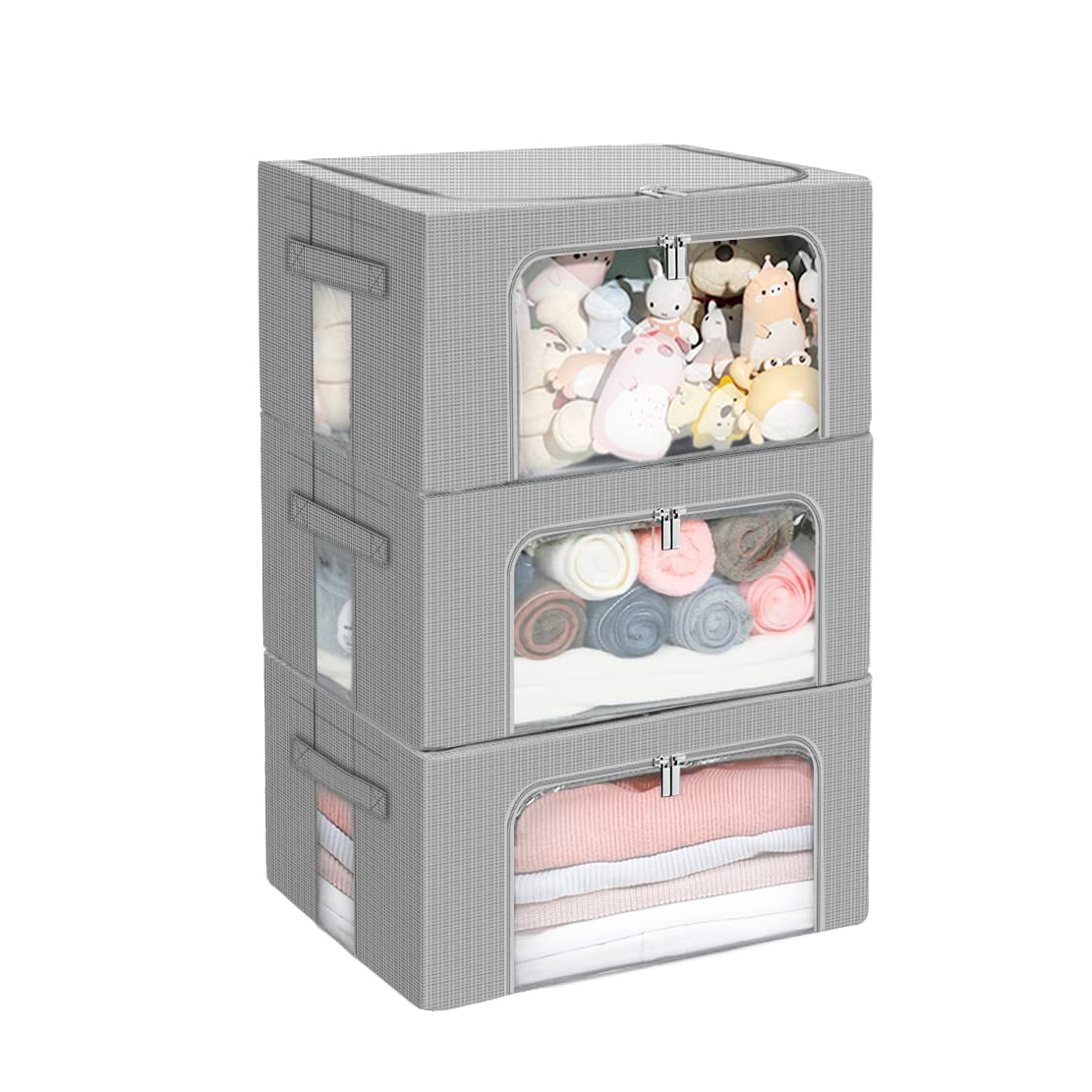 Stackable Clothes Storage Box for Clothing Gadgets,Steel Frame Storage ...
