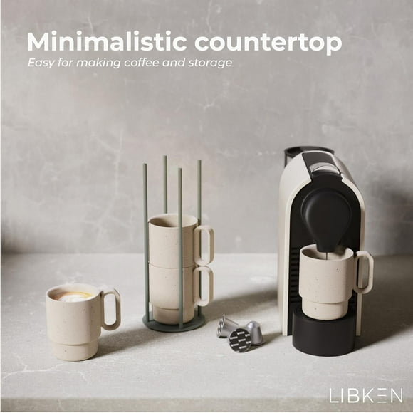 Stackable Coffee Mugs With Rack