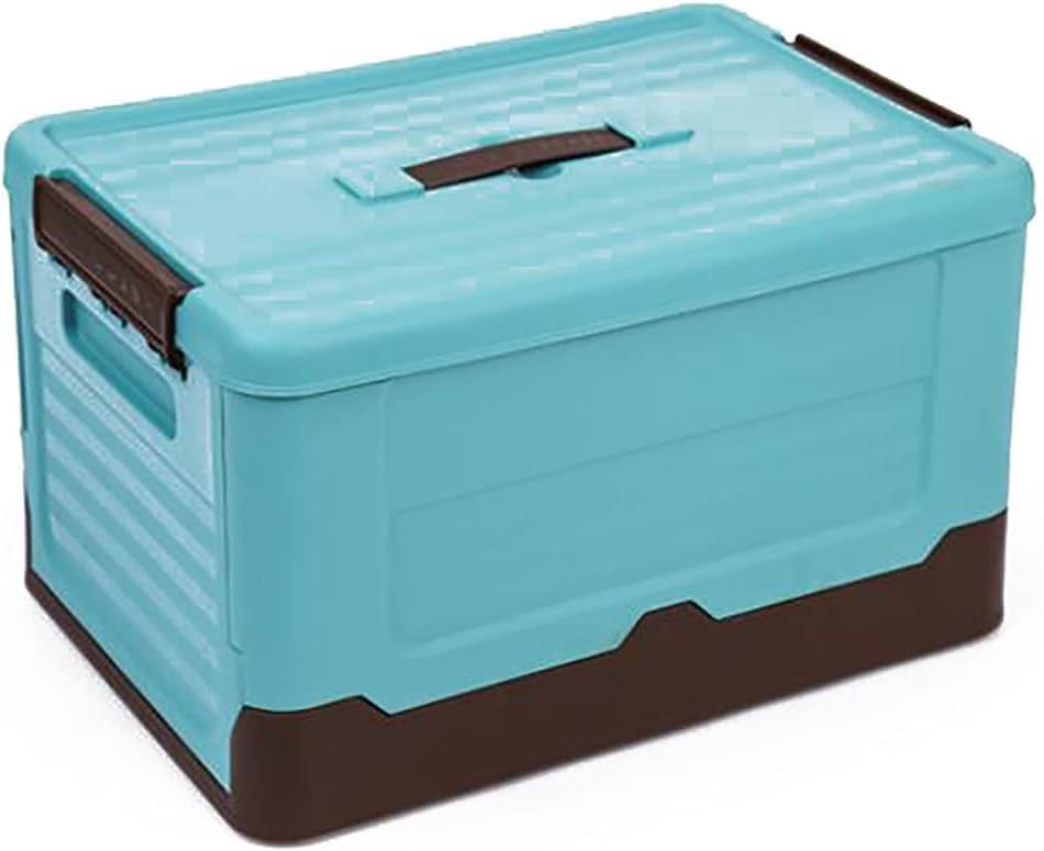 Stackable Collapsible Storage Bins with Lids,Durable Plastic Folding ...