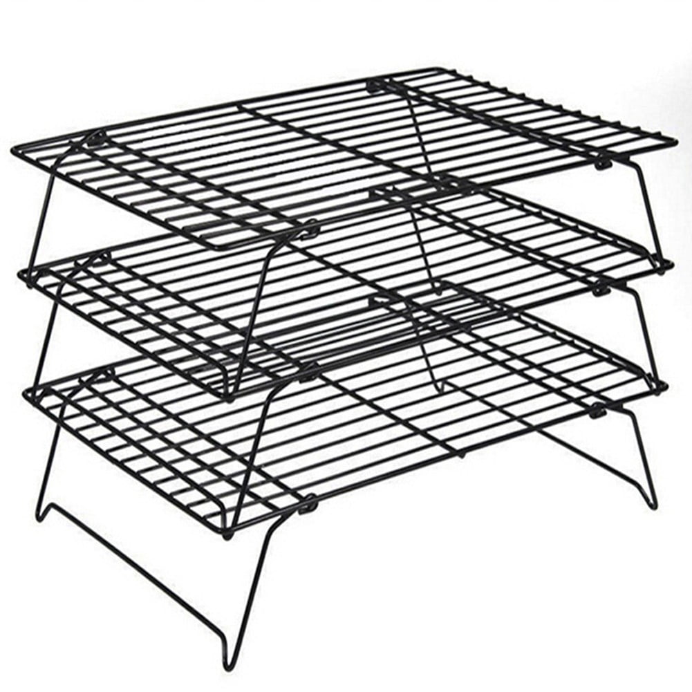 Stackable Cooling Rack 3 Tiers High Carbon Steel Easy to Clean Space Saving - Walmart.com
