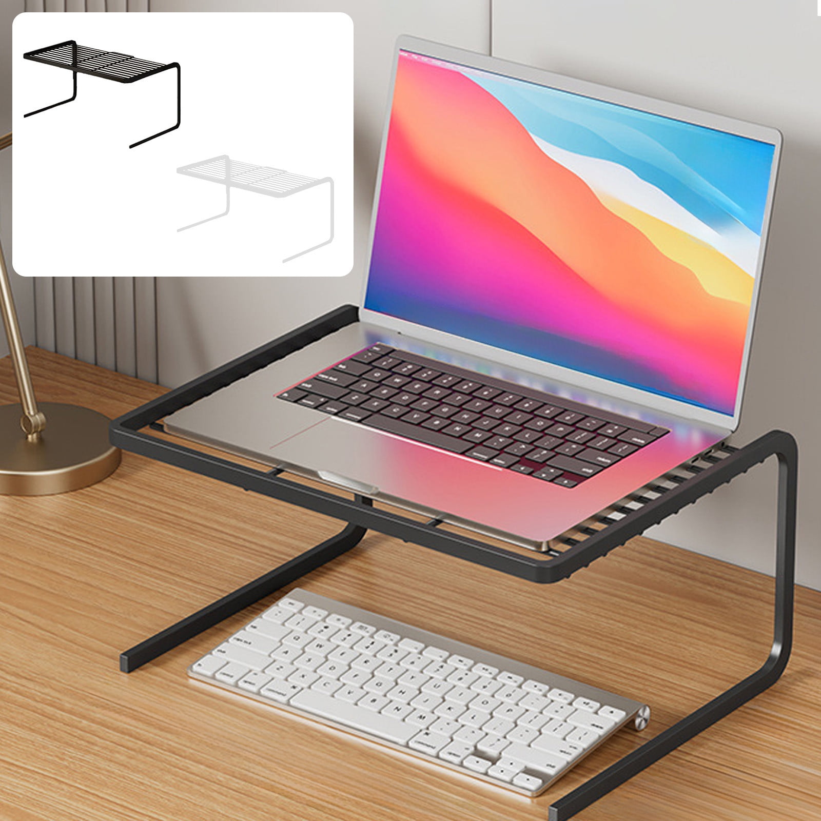 Stackable Countertop Shelf, Adjustable Shelf Storage, Rustproof Metal ...