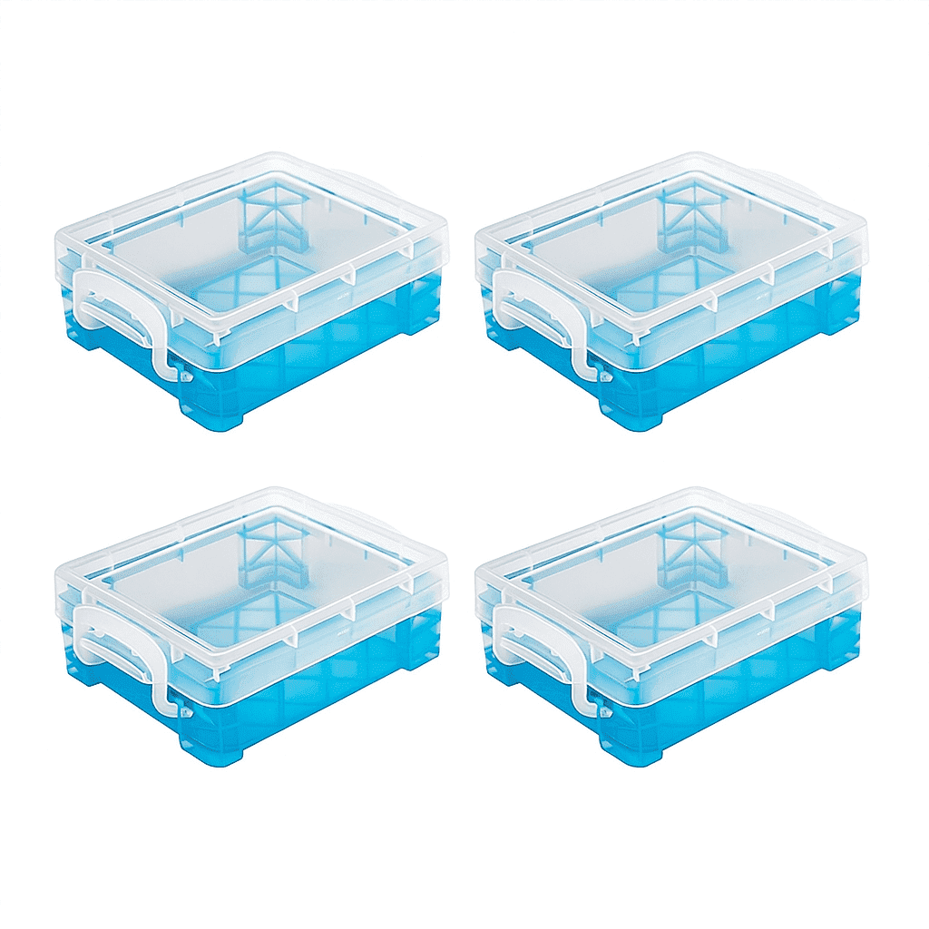 Stackable Crayon Box -(4 Pack) (Blue) - Walmart.com