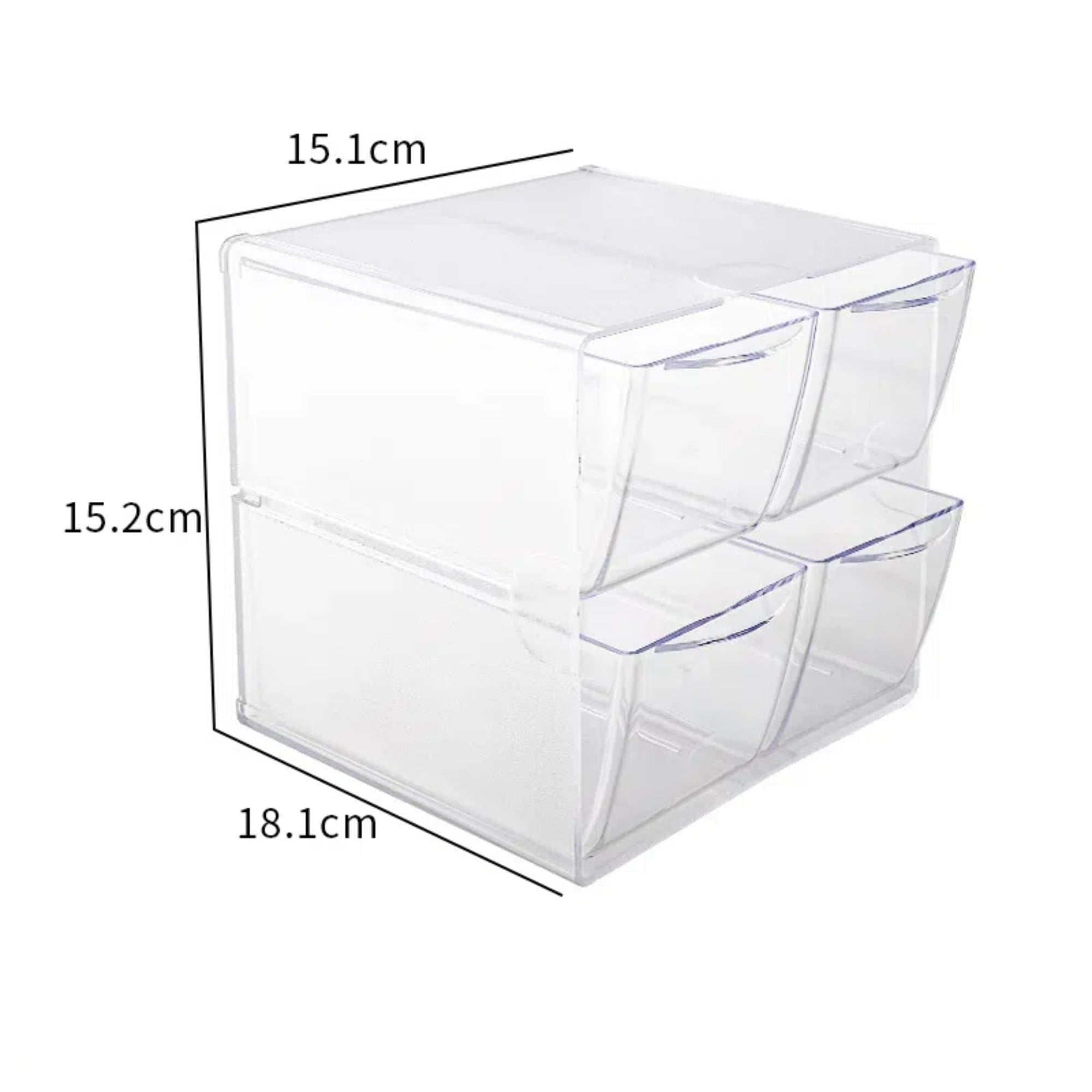 Stackable Cube Organizer 4 Drawer(s) -15.2cmHeight x 15.1cm Width x 18 ...