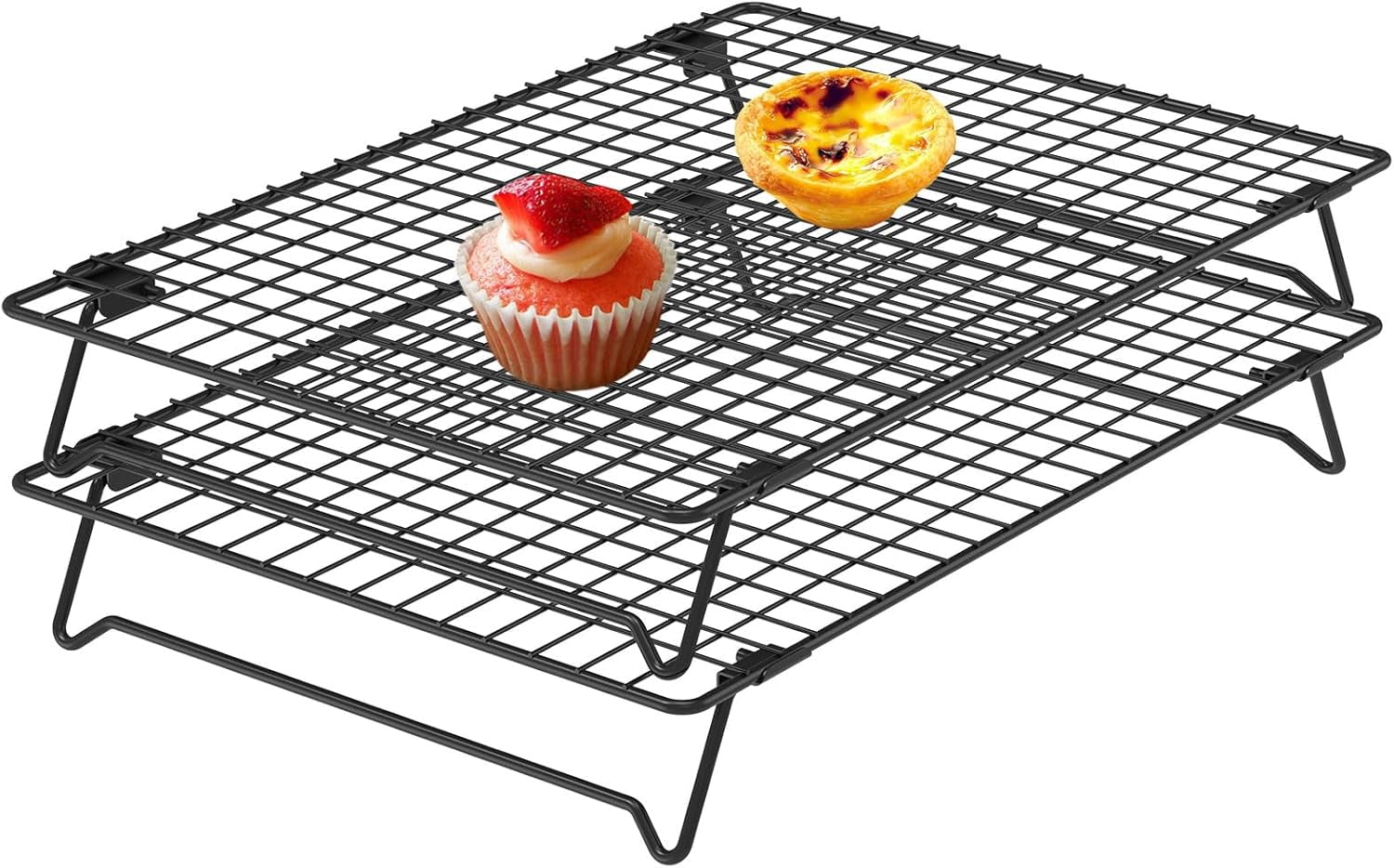 Stackable Cupcakes Cooling Racks – Nonstick Carbon Steel Baking Racks ...