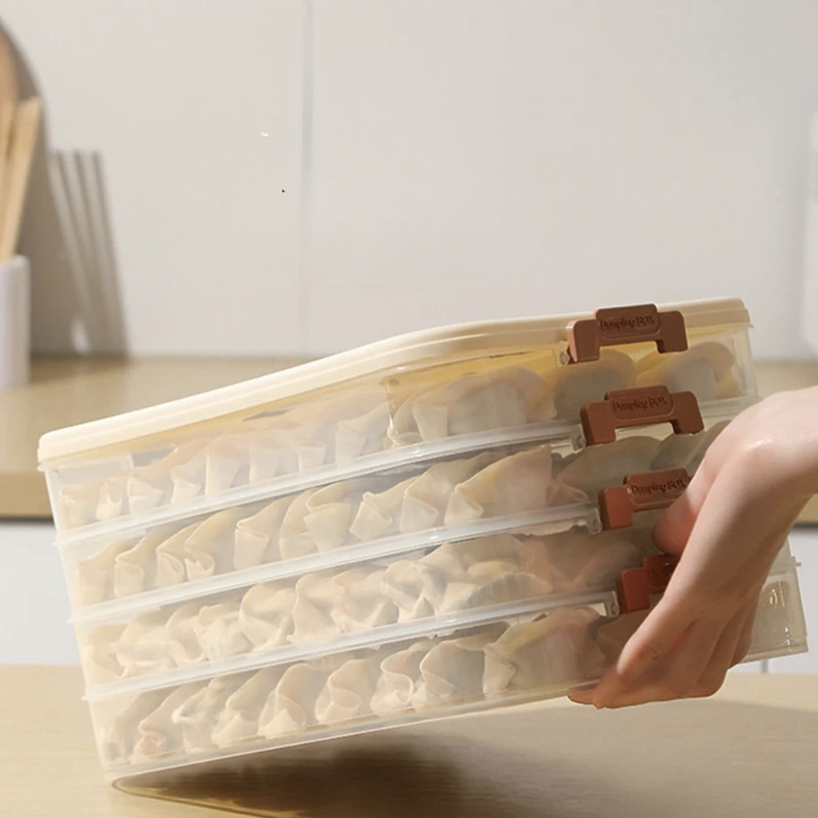 Stackable Desktop Storage Box Organizer with 3 Tier Divided Drawers ...