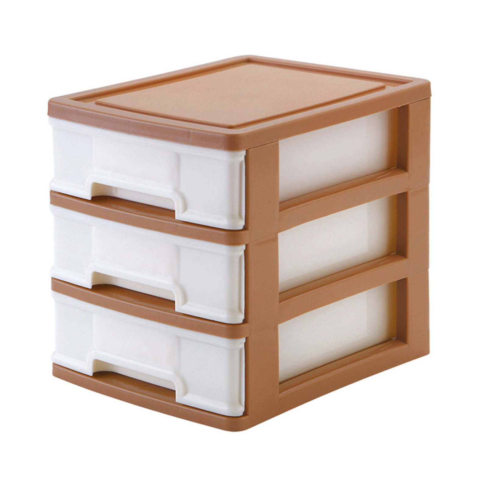 Stackable Desktop Storage Drawer Organizer, 3-Layer Large Capacity ...