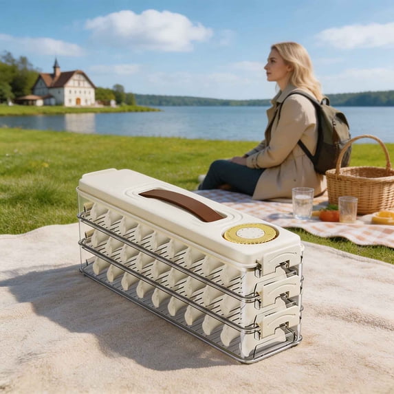 Stackable Deviled Egg Carrier Container With Lid and Handle for ...